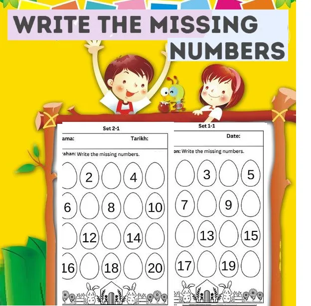 WRITE THE MISSING NUMBERS / LENGKAPKAN URUTAN NOMBOR - Children ...