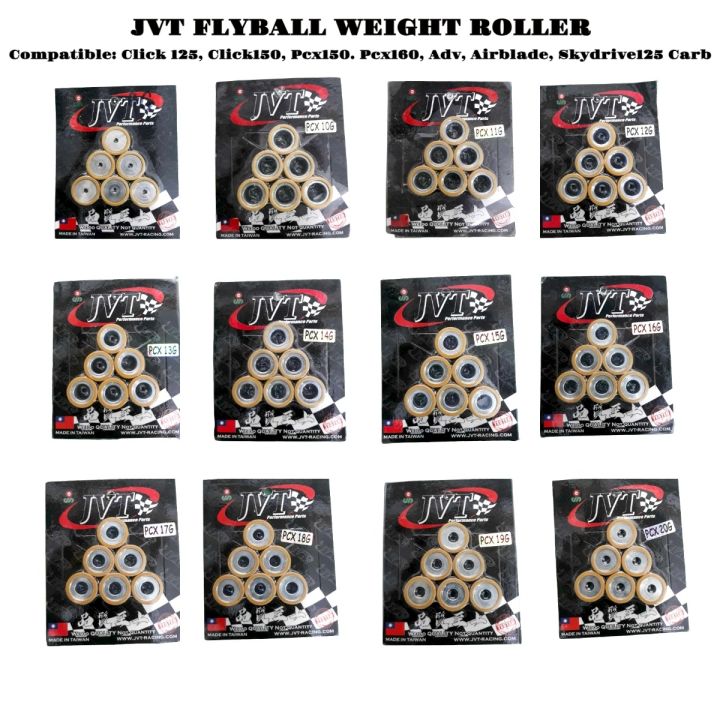 JVT RACING ORIGINAL FLYBALL WEIGHT ROLLER SET 6PCS. FIT CLICK V1/V2 ...