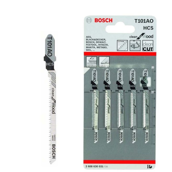 BOSCH T101AO JIGSAW BLADES 20MM - FOR WOOD CARD | Lazada