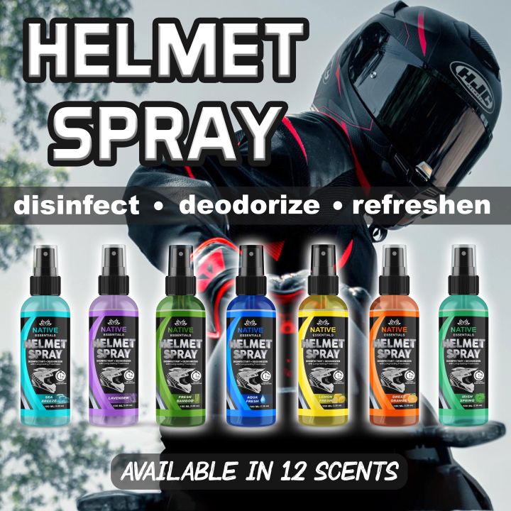 Helmet Disinfectant & Deodorizer Spray (50ml & 100ml) Multipurpose ...