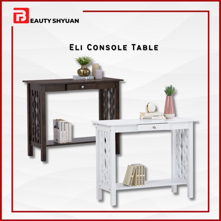 ELI 3 Feet Console Table Dressing Table Side Table Living Room Table Drawer Meja Console Meja ...