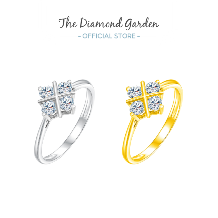 TDG 10K Gold Lab Grown Diamond Rhombus Shape Ring | Lazada Singapore