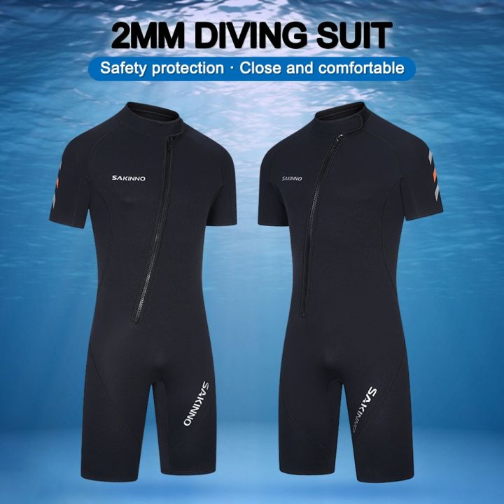 2mm 3mm Men Shorty Wetsuit Elastic One Piece Diving Suit Comfortable