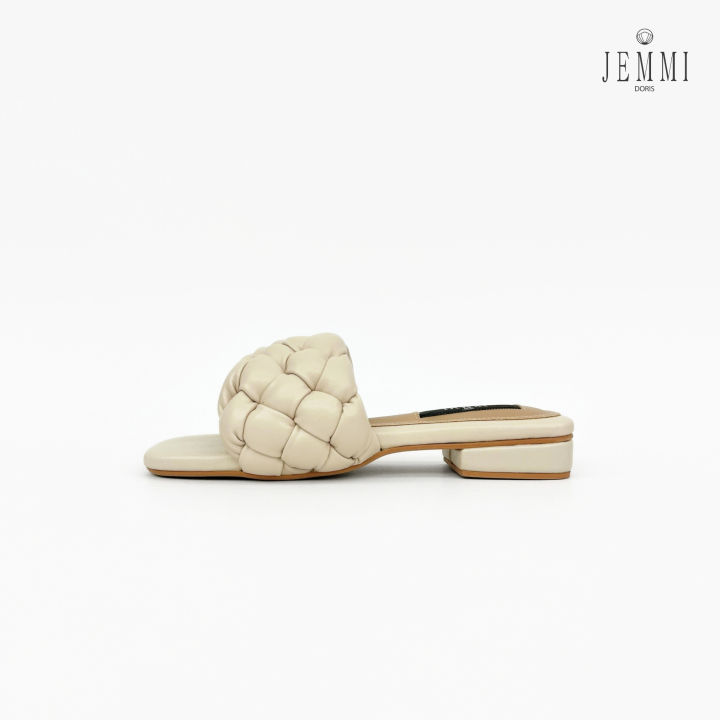 JEMMIDORIS รองเท้าแตะแบบถัก-รุ่น Moona sandals ivory | Lazada.co.th