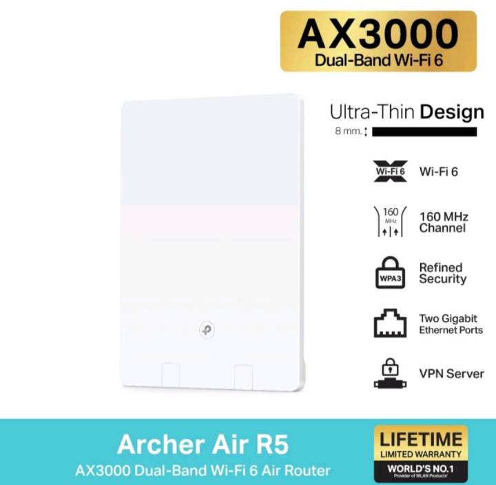 [New! WiFi 6] TP-Link Archer Air R5 (เราเตอร์) AX3000 Dual-Band Wi-Fi 6 ...
