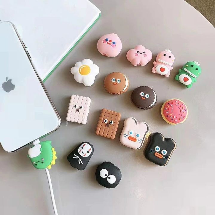 (SG Ready Stock) Cute Cartoon Animal Cable Protector for Iphone Usb ...