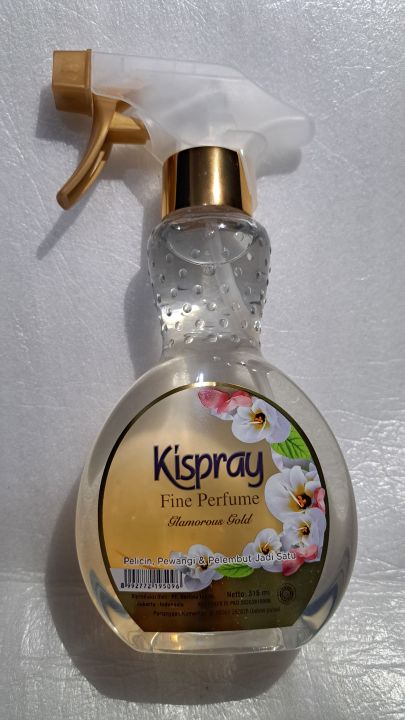 Kispray Glamorous Gold BOTOL 318ml / Kispray Glamorous Gold Pelembut & Pelicin Pakaian Botol ...