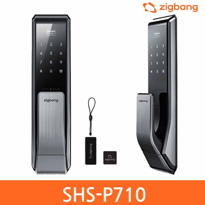 Zigbang Korea SHS-P710 Push Pull Smart Door Lock Touch RF Key tag | Lazada PH