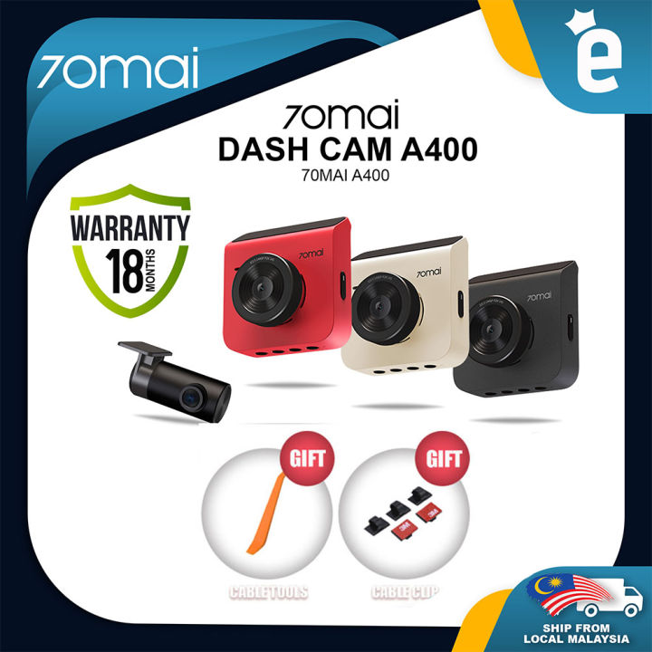 70mai A400 Car Recorder Dash Cam QHD 1440P Rear Cam Night Vision 145 ...