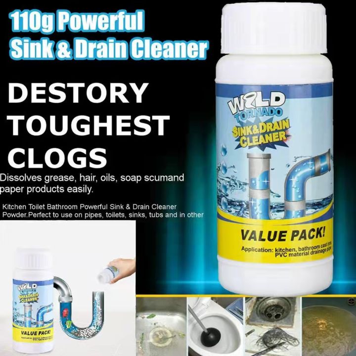 WILD TORNADO Powerful Sink & Drain Cleaner High Efficiency Unclog ...