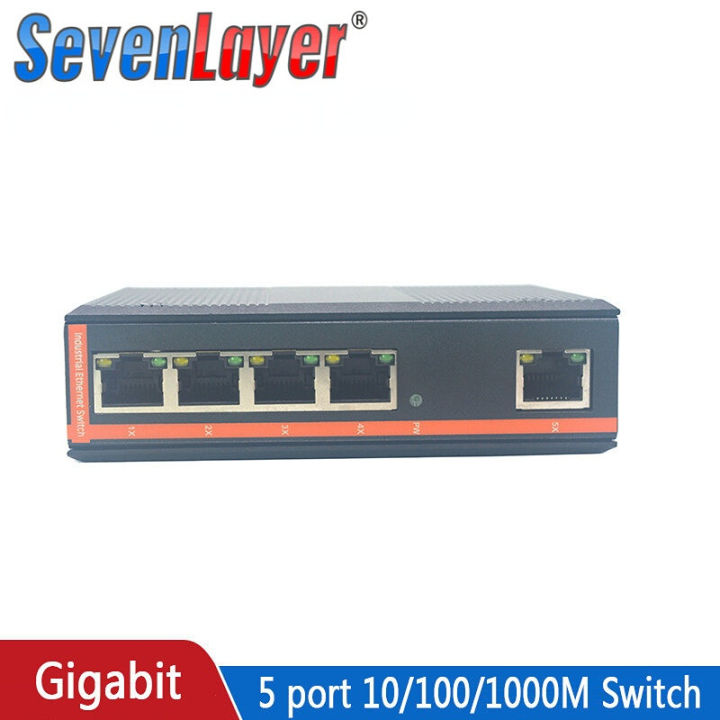 5 Ports 8 ports Industrial Ethernet Switch 10/100/1000M Gigabit Network ...