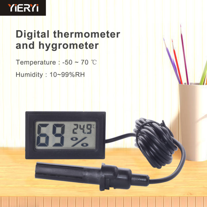 Yieryi Digital Temperature Humidity Meter Thermometer Meter With 1.5m ...