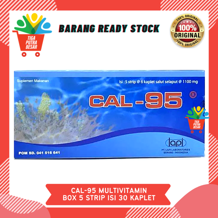 CAL 95 SUPLEMEN KALSIUM BOX 5 STRIP 30 KAPLET / CAL-95 | Lazada Indonesia