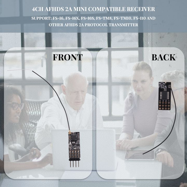 FS2A Receiver,FS2A-4CH 2.4G AFHDS 2A Compatible Receiver PWM Output for ...