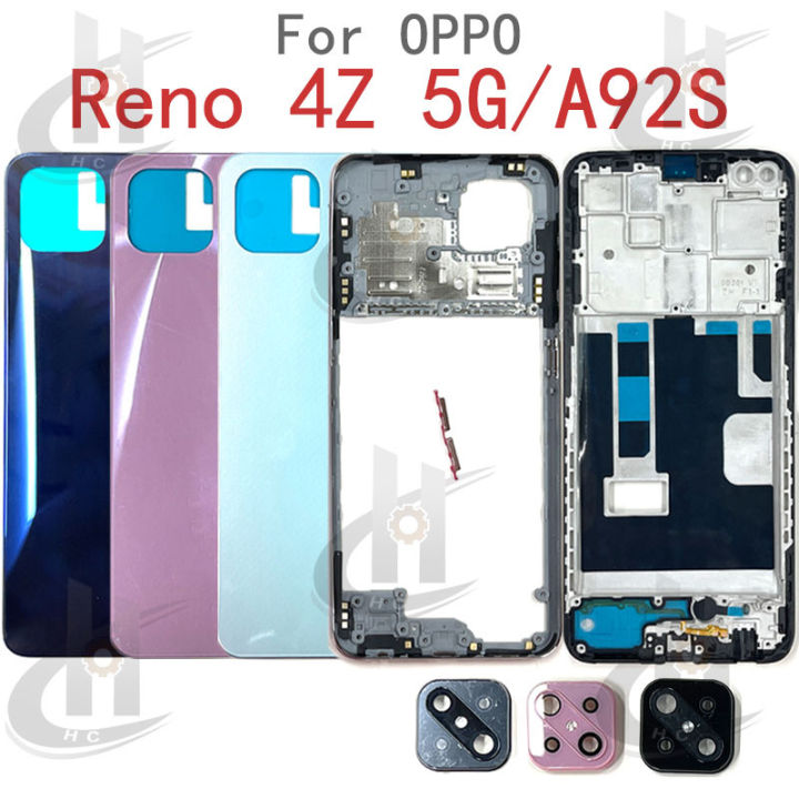 For OPPO Reno 4Z 5G CPH2065 / A92S Battery Back cover Housing middle ...