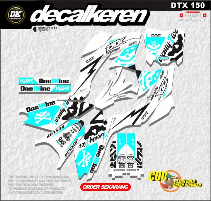 Decal Stiker D-TRACKER DTX Full Body CRF - KLX BF - WR - DTX KEREN BISA ...