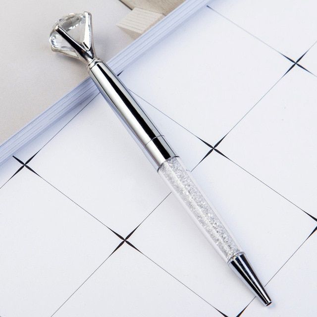 【Worth-Buy】 Multicolor Rotating Metal Ballpoint Pens Diamond Signature ...