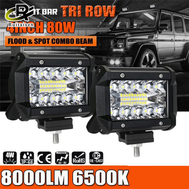 4 Inch 60W LED Work Light Bar Fog Lamp Off Road Driving Lights ...
