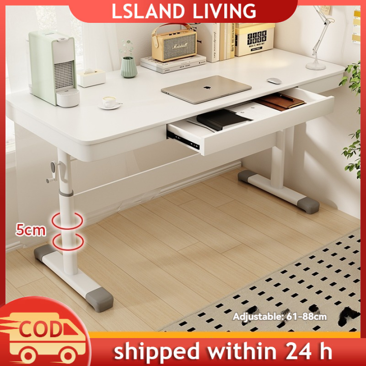 Adjustable Desk Table With Drawer Ergonomic Office Standing Computer ...