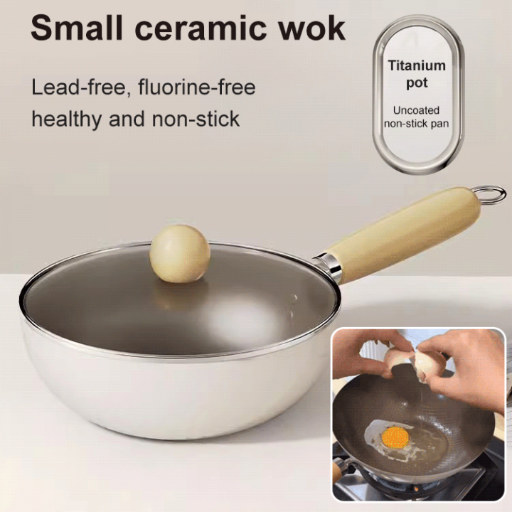 Side dish pan uncoated flat frying pan ceramic nonstick coating | Lazada PH