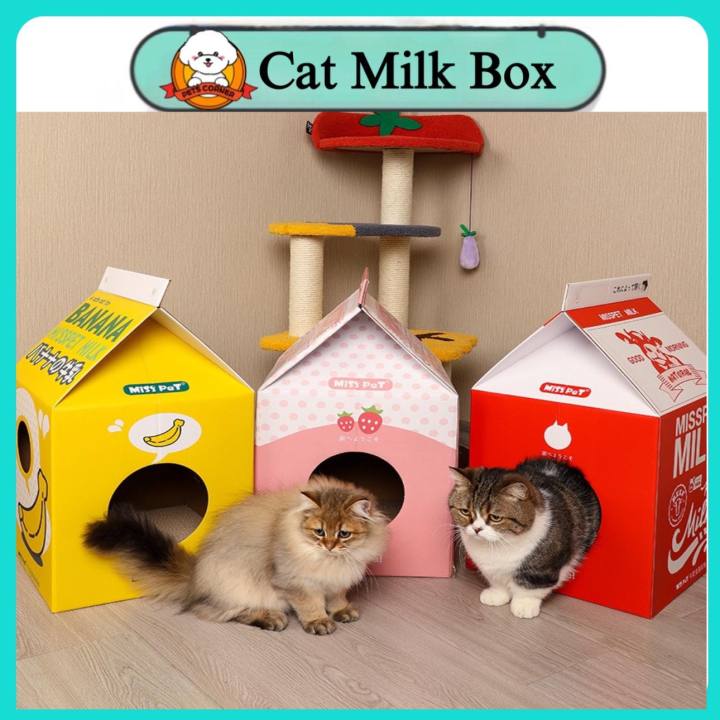 Corrugated Cat Box Scratcher Cat Milk Box | Lazada PH