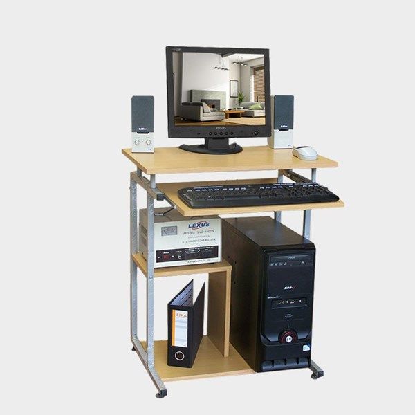 Meja Komputer Rangka Besi Minimalis Huga 904 Lunar | Lazada Indonesia