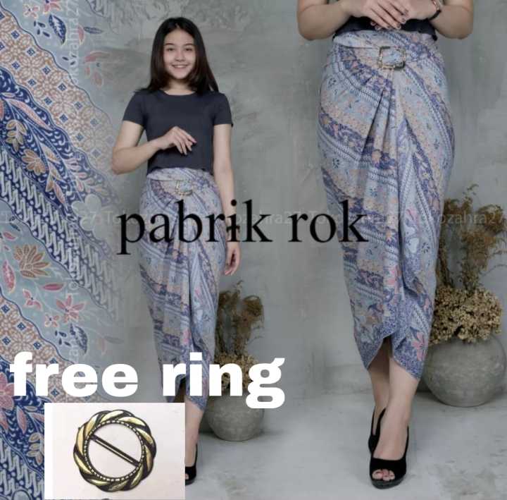 Rok Lilit Batik Foil Bawahan Kebaya Serut Instant Rok modern Motif ...