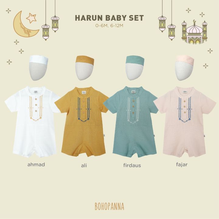 BOHOPANNA - RAYA COLLECTION - HARUN BABY SET - Baju Lebaran Anak Laki ... BOHOPANNA - RAYA COLLECTION - HARUN BABY SET - Baju Lebaran Anak Laki ...