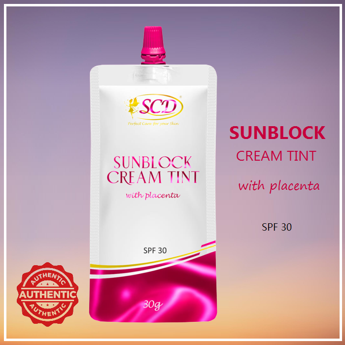 Original SCD Sunblock Cream Tint with Placenta Big Sachet 30g | Lazada PH