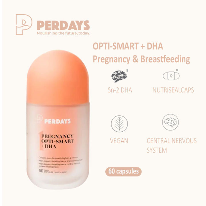 PERDAYS Pregnancy Opti-Smart + DHA Contains Pure DHA with High SN-2 content 60 capsules | Lazada ...