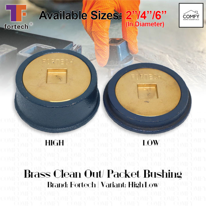 Fortech HEAVY DUTY Brass Clean Out High / Low Packet Bushing 2"/4"/6 ...