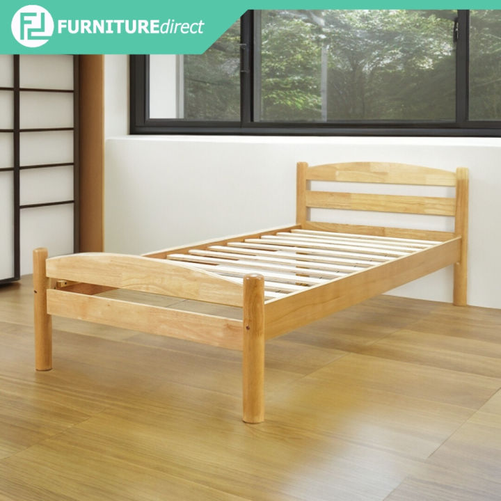 Furniture Direct NARITA MUJI Style Full Solid Single Bed Frame-katil ...