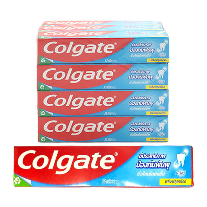 คอลเกต ยาสีฟัน ริ้วใส 35 ก. x 12 COLGATE Toothpaste 35 g x 12 | Lazada ...