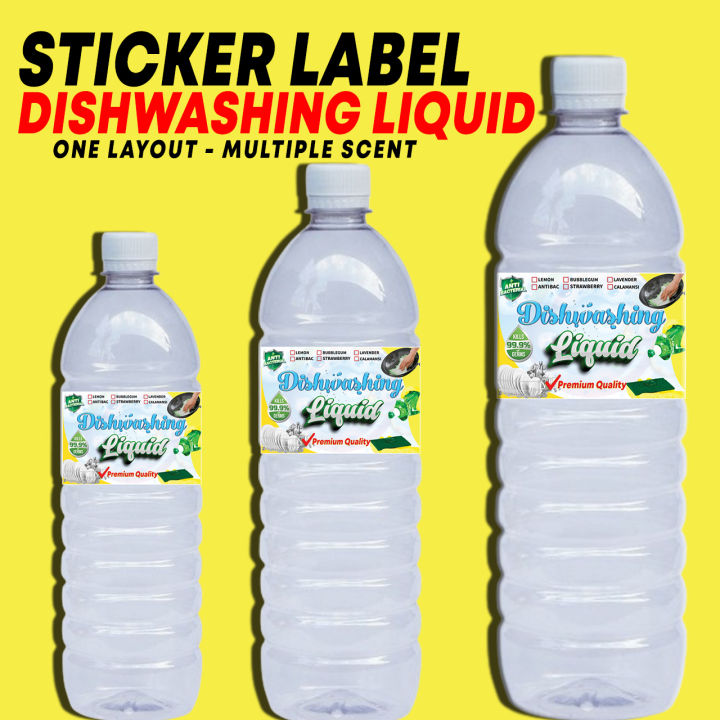 MULTISCENT DISHWASHING LIQUID WATERPROOF STICKER LABEL 50PCS. | Lazada PH