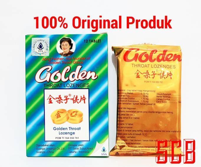 Golden Throat Lozenges Obat Permen Pereda Sakit Tenggorokan - Isi 12 ...
