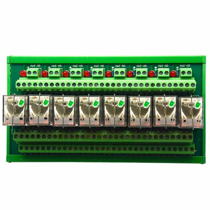 8 Way Dc Electromagnetic Relay Module 24v Single Chip Microcomputer Plc Transistor Output