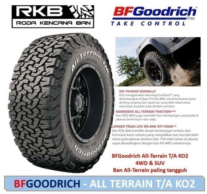 BFGoodrich ALL TERRAIN T/A KO2 Size 37x12.5 R17 Ban Mobil SEMI OFFROAD ...