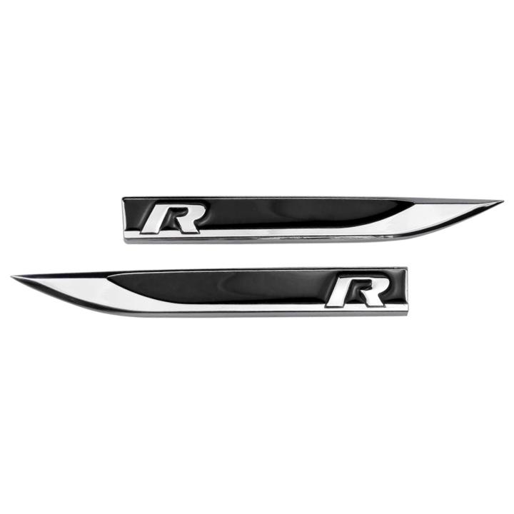 A Pair Car Body Metal Side Fender Stickers Auto 3D Alloy Badge Decals ...