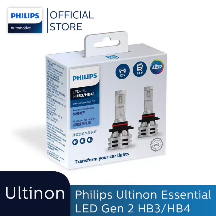Philips Ultinon Essential LED Gen 2 HB3/4 9005 9006 CAR HEADLIGHTS ...