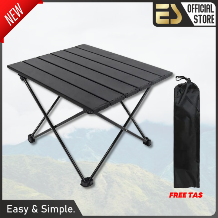 ES Meja Camping Lipat Outdoor Meja Lipat Portable Camping Meja Piknik ...