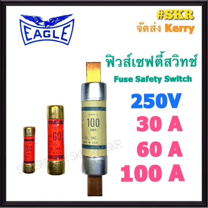 Eagle ฟิวส์เซฟตี้ 2P 250V 30A 60A 100A Fuse Safety Switch ใช้กับ ตู้เซฟ ...