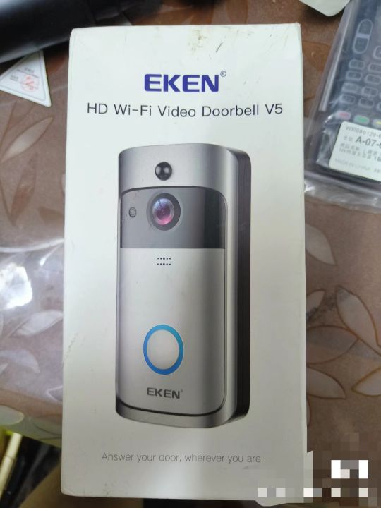EKEN V5 HD 1080P Smart WiFi Video Doorbell Camera Visual Intercom Night ...