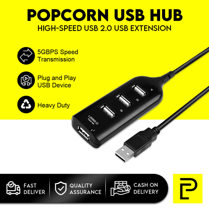 Popcorn USB Hub High Speed Transfer Extension Adapter | Lazada PH