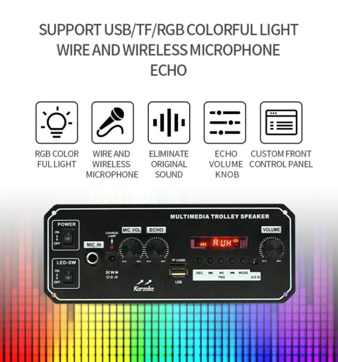 AMPLI Power Amplifier MP3 Bluetooth Module BOARD 7.4V speaker 8-12 inch ...