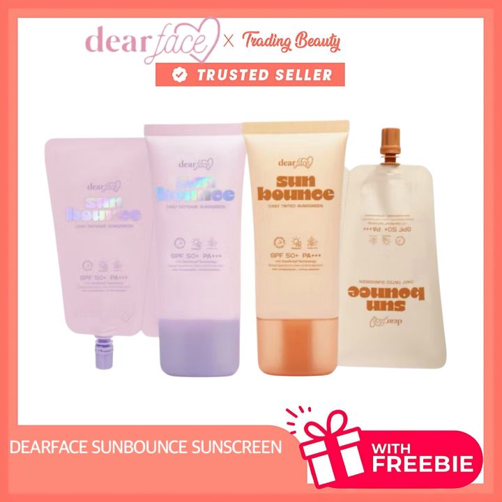 DEAR FACE Sunbounce Sunscreen SPF50+ PA+++ – Daily Defense & Tinted ...