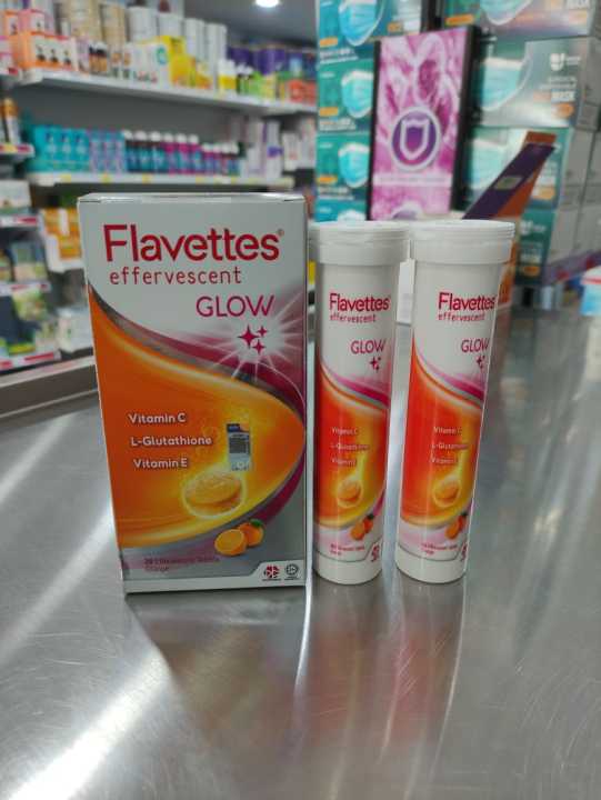 Flavettes effervescent glow 30tablets | Lazada
