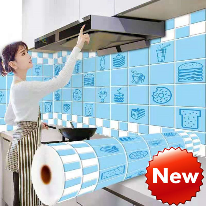 Kitchen Waterproof Greaseproof PVC adhesive Paper Kitchen Wallpaper ...