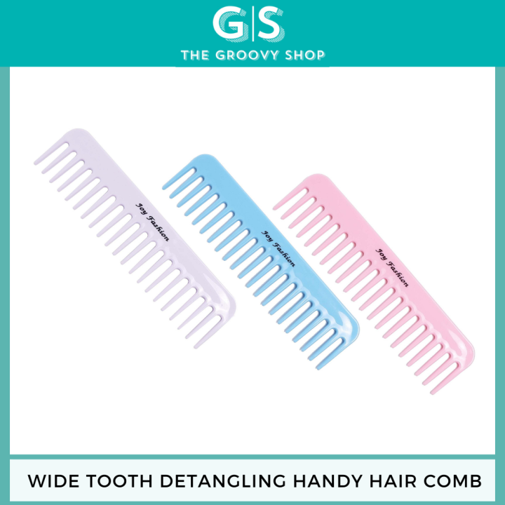 Joy Fashion Wide Tooth Detangling Handy Hair Comb Suklay | Lazada PH