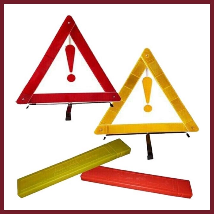 Car Emergency Breakdown Triangle Warning Sign With Case Reflective High ...