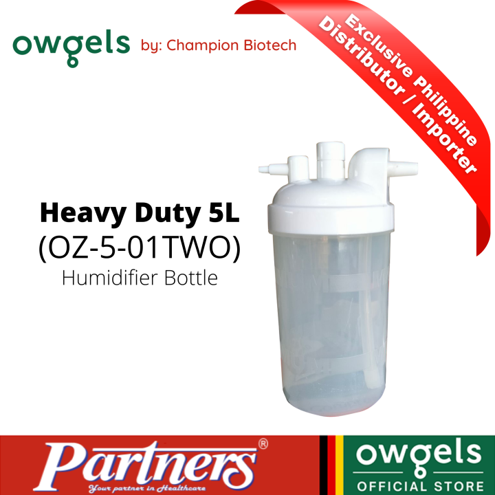 Owgels Oxygen Concentrator Heavy Duty 5L HUMIDIFIER BOTTLE (OZ-5-01TWO ...